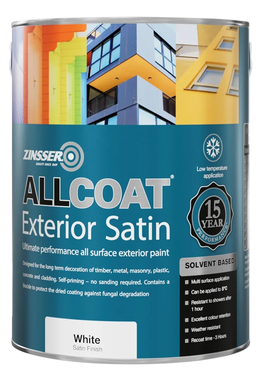 AllCoat® Exterior Satin Solvent Based | Zinsser UK | Specialist Paints and Primers from Zinsser UK
